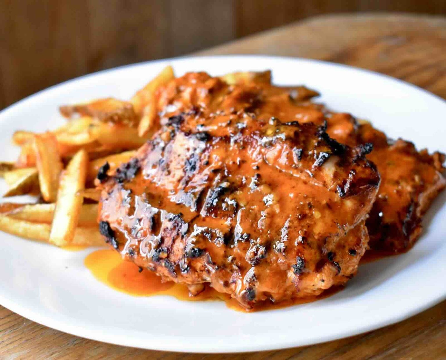 Piri Piri Wild Turkey Steaks with Fries - Project Upland