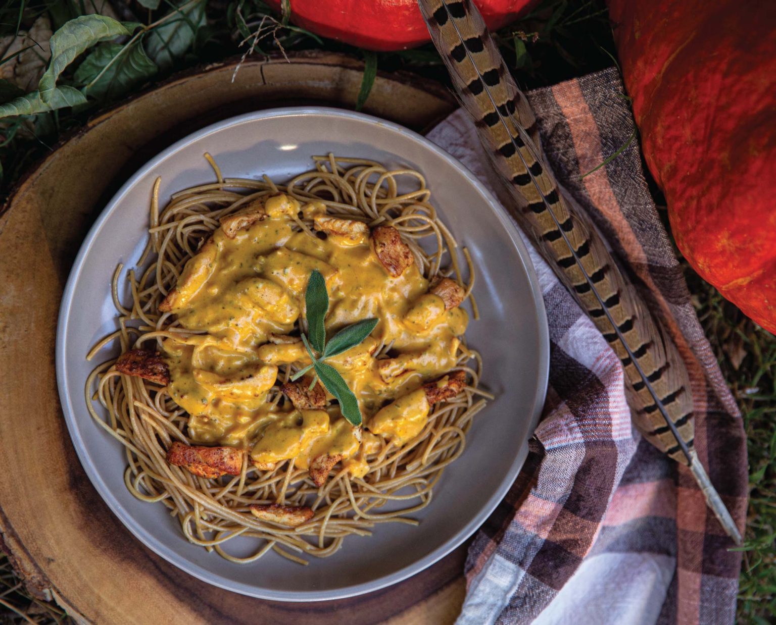 Pumpkin Sage Pheasant Pasta - Project Upland
