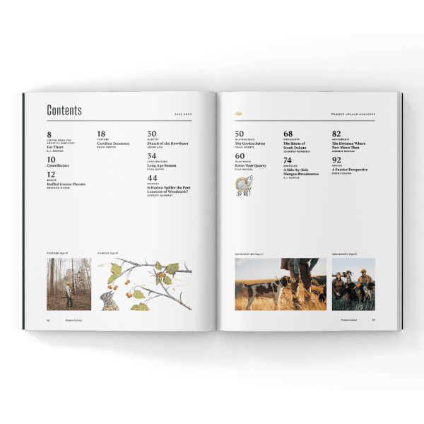 Table-of-content-project-upland-magazine-2 - Project Upland