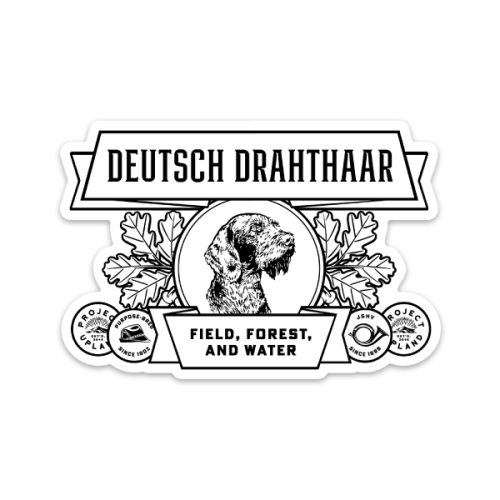 Deutsch Drahthaar Label Sticker - Dog Breed Merchandise